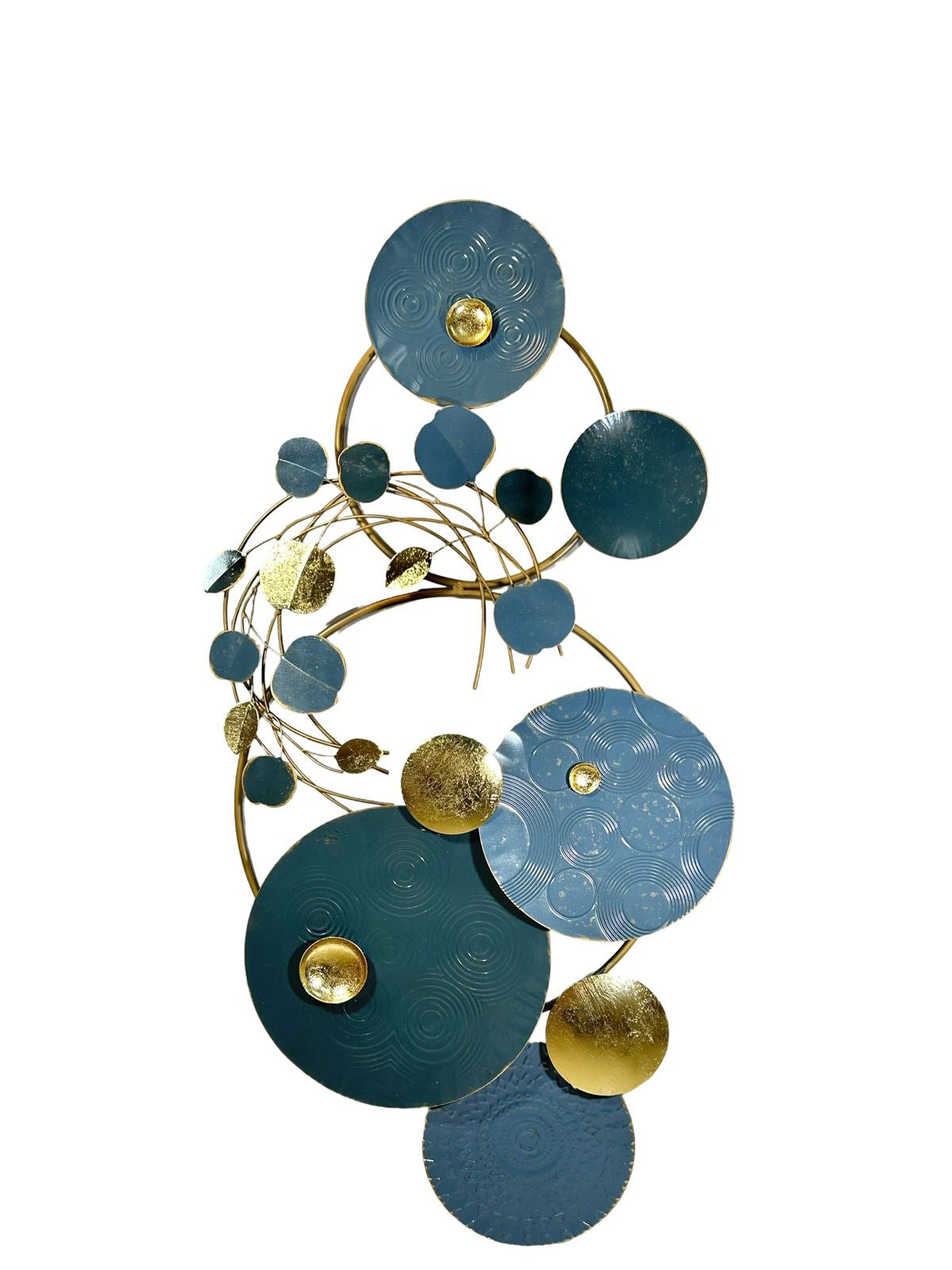 placa metalica abstracta meteoros 124x60 cm – IQG Decoración