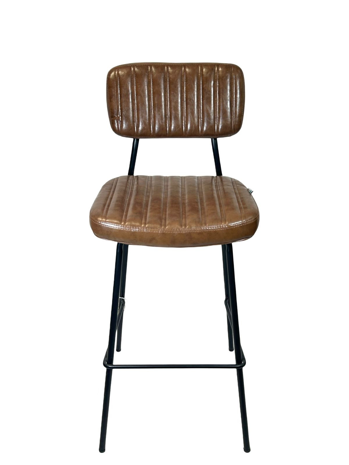 Silla barra cafe ecuss cuero sintetico 106cm – IQG Decoración